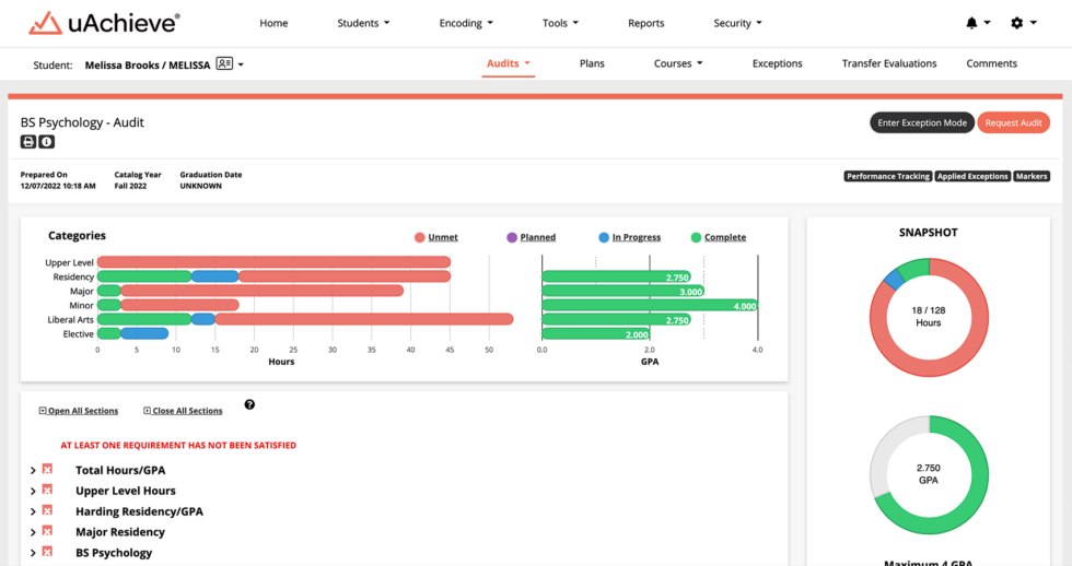 uAchieve® Degree Audit – Fully hosted degree audit – CollegeSource